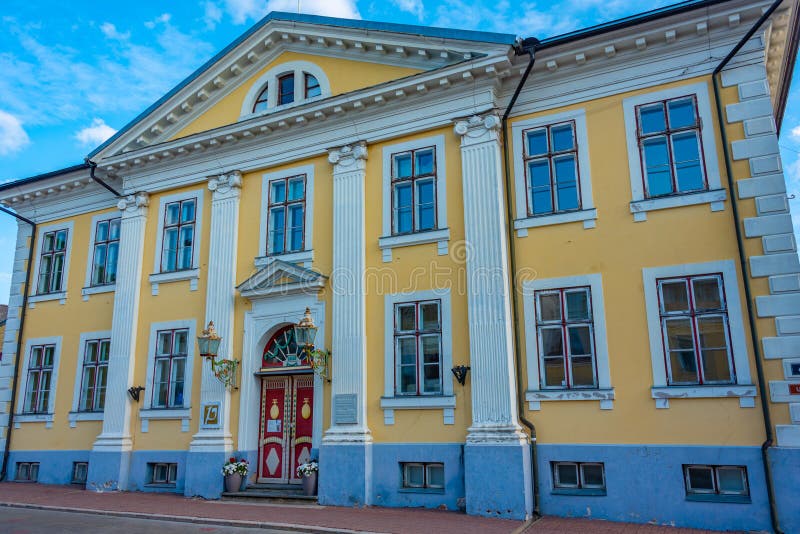Town Hall in Estonian Town Parnu Stock Image - Image of romantic ...