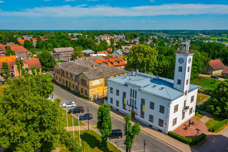 Town Hall in Estonian Town Viljandi Stock Image - Image of medieval ...