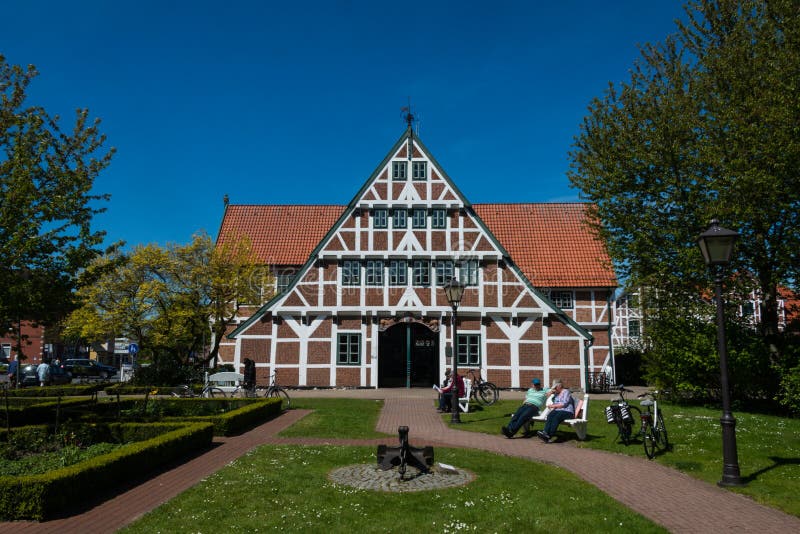 Jork, Germany - November 09, 2019. Old Windmill Rebuilt To Restaurant ...