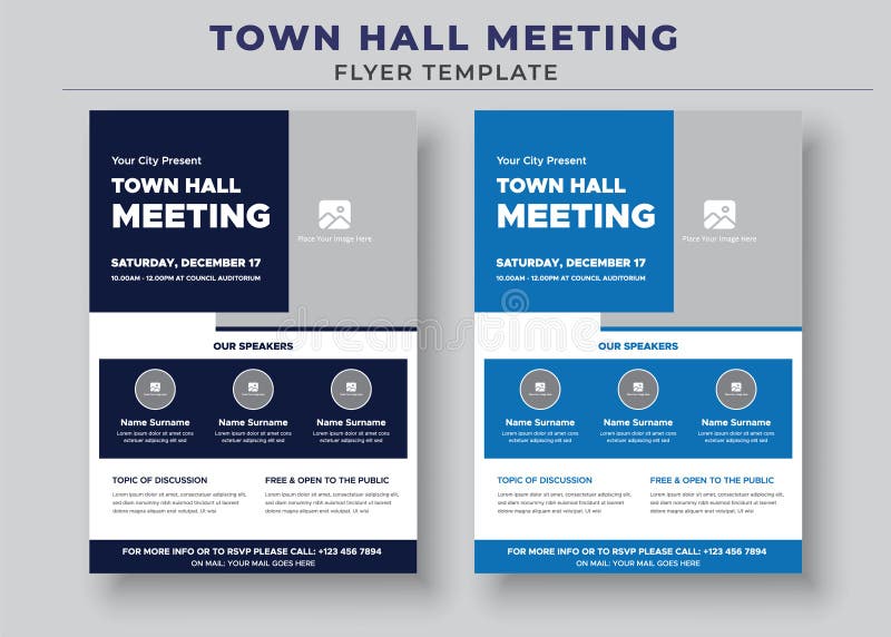 Town Hall Meeting Flyer Templates, City Hall Flyer and Poster Stock ...