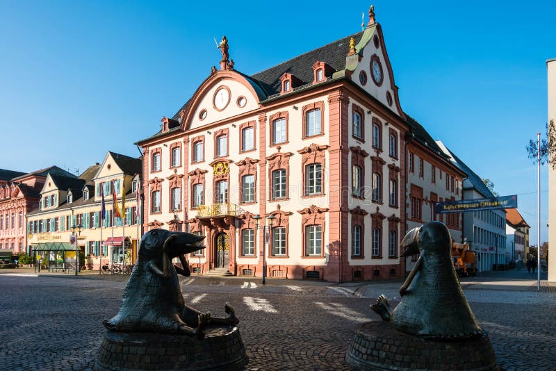 Town Hall in Offenburg in the City Center Stock Image - Image of macro ...