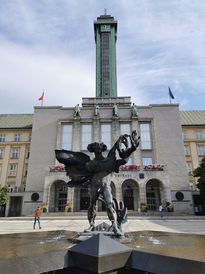 Town hall in the Ostrava editorial stock image. Image of czech - 310509544