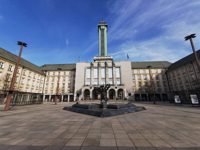 Town hall in the Ostrava editorial photography. Image of czechia ...