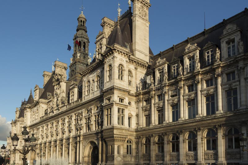 The Town Hall , Paris, France. Stock Image - Image of france, famous ...