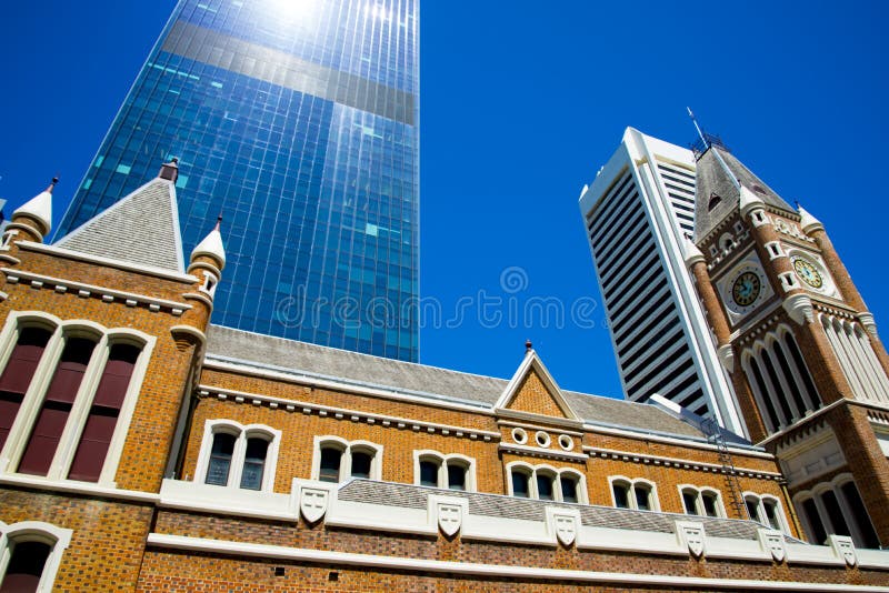 Town Hall stock image. Image of clock, perth, glass - 145810427