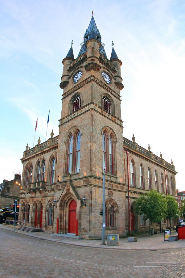 Renfrew town hall stock image. Image of rural, street - 197061647