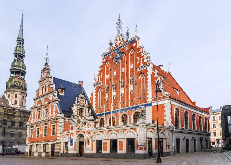 Town Hall Square in Riga stock image. Image of historical - 95786487