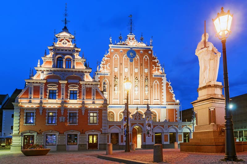 Town Hall Square in Riga, Latvia Stock Image - Image of europe ...
