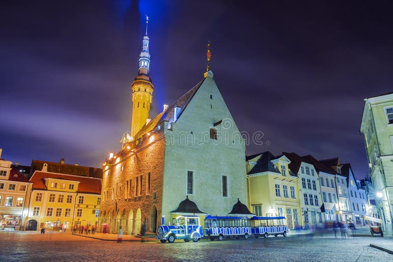 Town Hall Square in Tallinn, Estonia Stock Photo - Image of ...