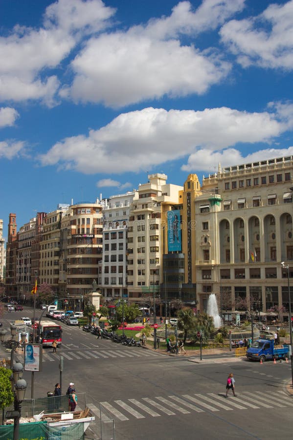 The Town Hall Square of Valencia Editorial Image - Image of facade ...
