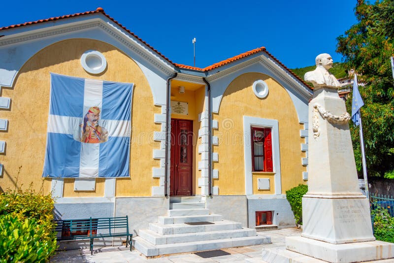 Town Hall in Stemnitsa Village in Greece Stock Photo - Image of arkadia ...