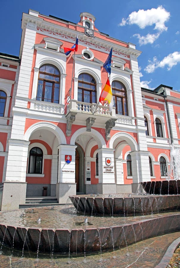 Town Hall at Town Ruzomberok Stock Image - Image of city, municipality ...