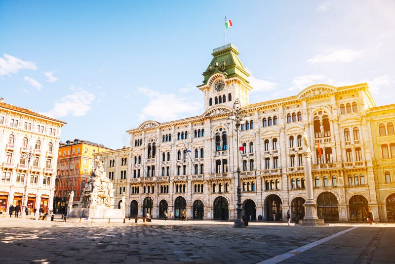 Town Hall, Trieste stock image. Image of italy, units - 20762027