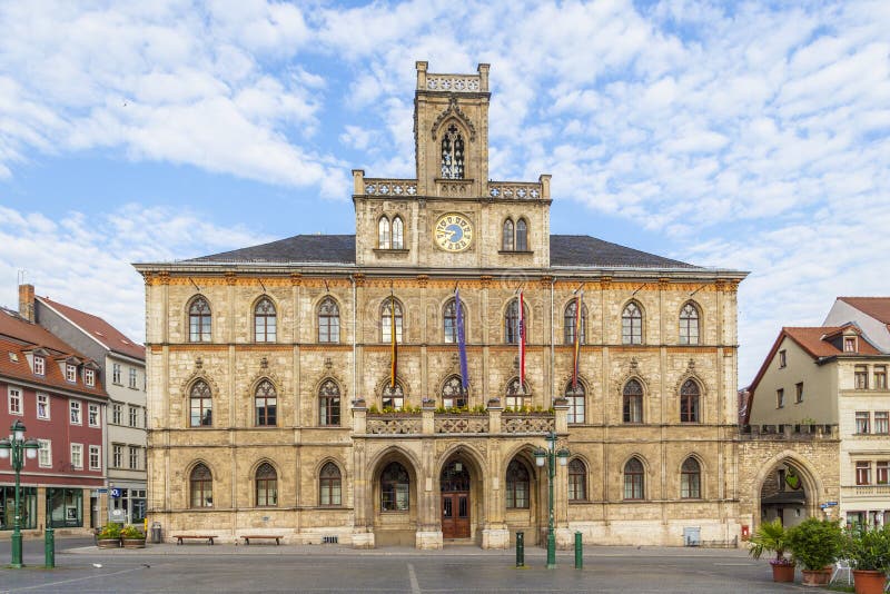 Town Hall Weimar in Germany Stock Photo - Image of history, renaissance ...