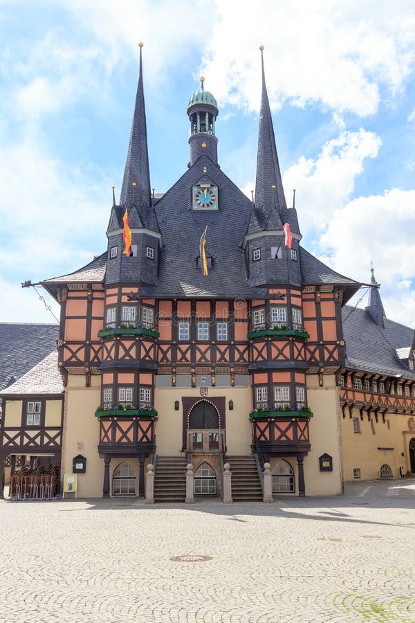 Town Hall Wernigerode with Timber Facade in Harz, Germany Editorial ...