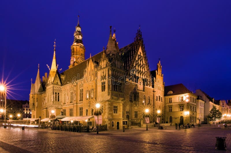Town Hall in Wroclaw editorial photo. Image of poland - 23693726