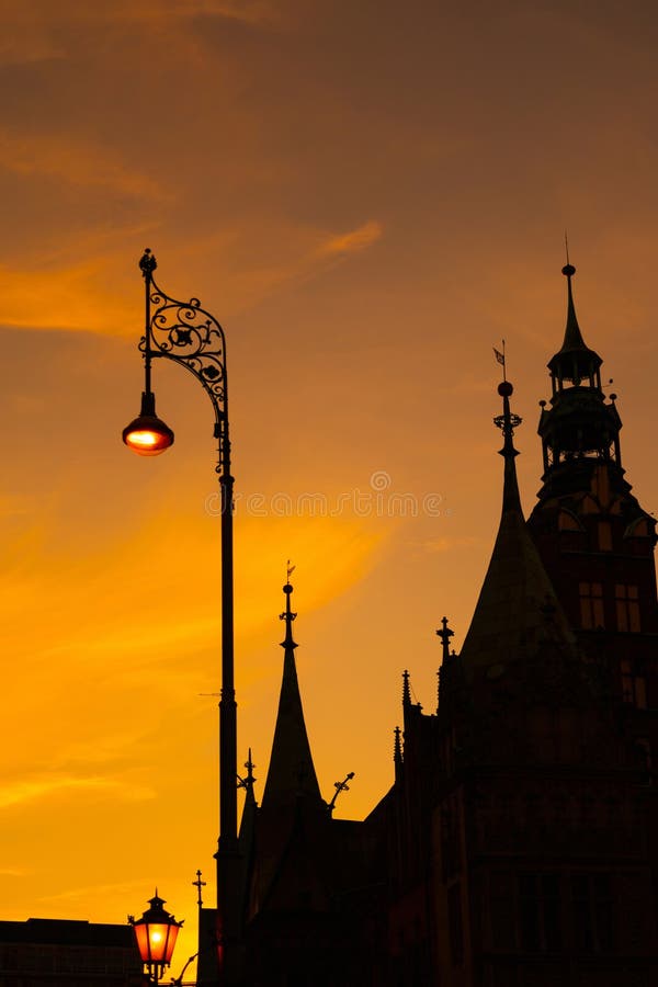 Town Hall in Wroclaw on Background Sunset Sky Stock Photo - Image of ...