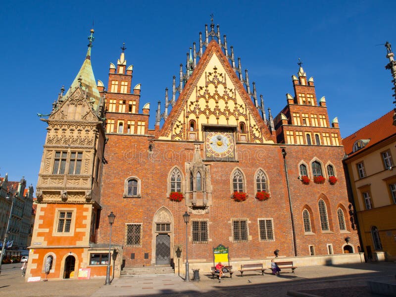 Town Hall in Wroclaw editorial stock image. Image of center - 45019729