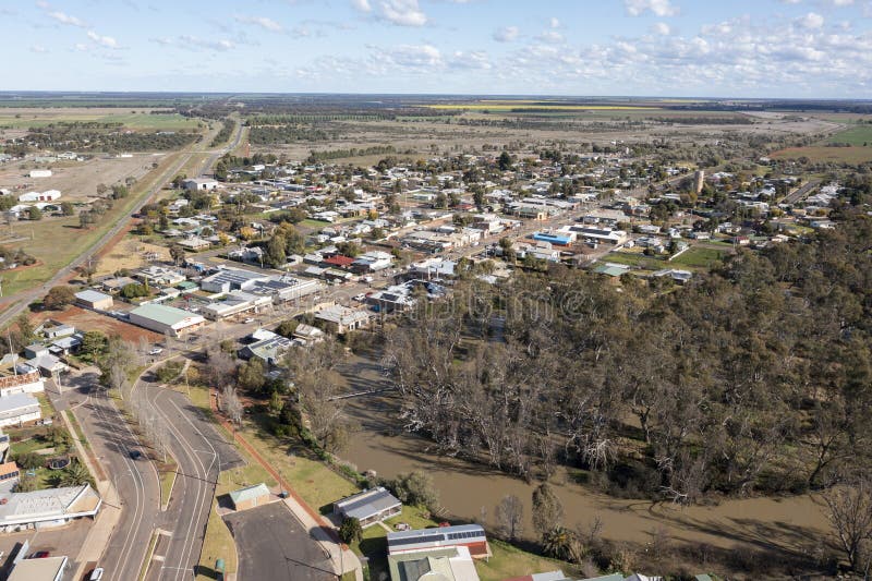 The town of Hillston. stock image. Image of australia - 253933461