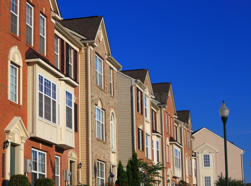 Town home stock image. Image of town, estate, housing - 40993061