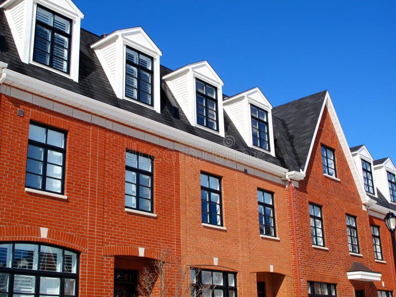 Town homes stock photo. Image of living, estate, door - 8411454