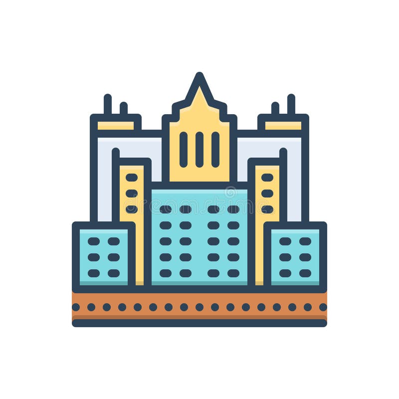 Color Illustration Icon for Town, City and Township Stock Vector ...