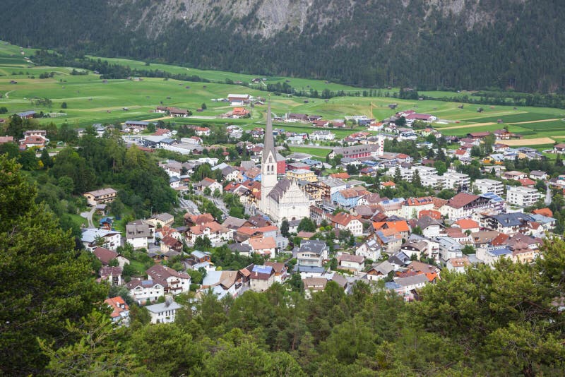 Imst in Tyrol stock image. Image of landscape, village - 98739663