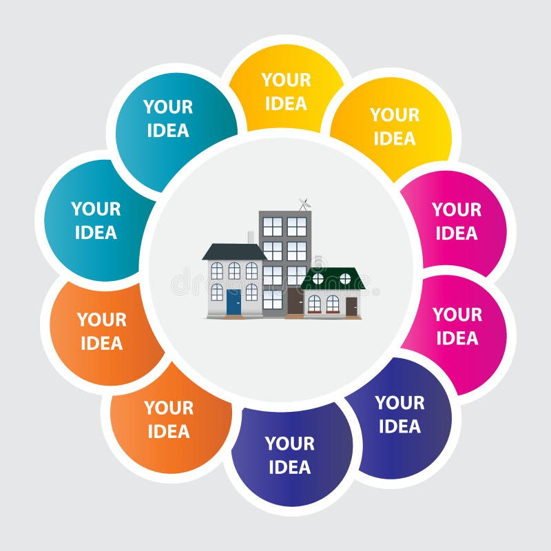 Town Infographic Template Business Concept Vector Stock Vector ...