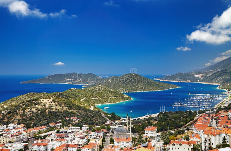 Kas town, Turkey stock image. Image of marina, roof, scenic - 22585169