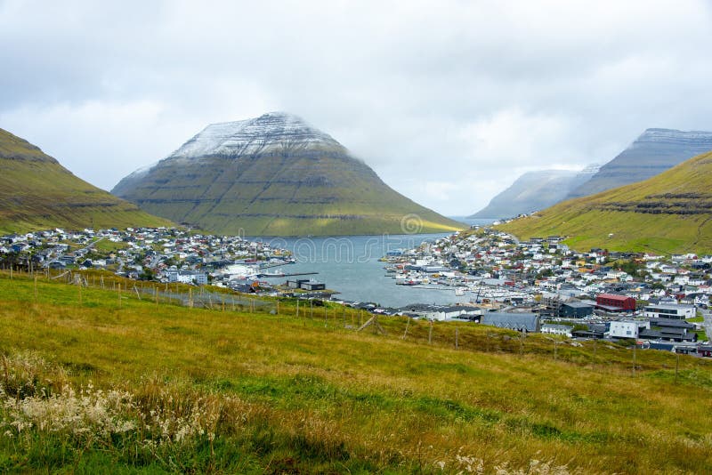 Town of Klaksvik stock photo. Image of klaksvik, nature - 382570456