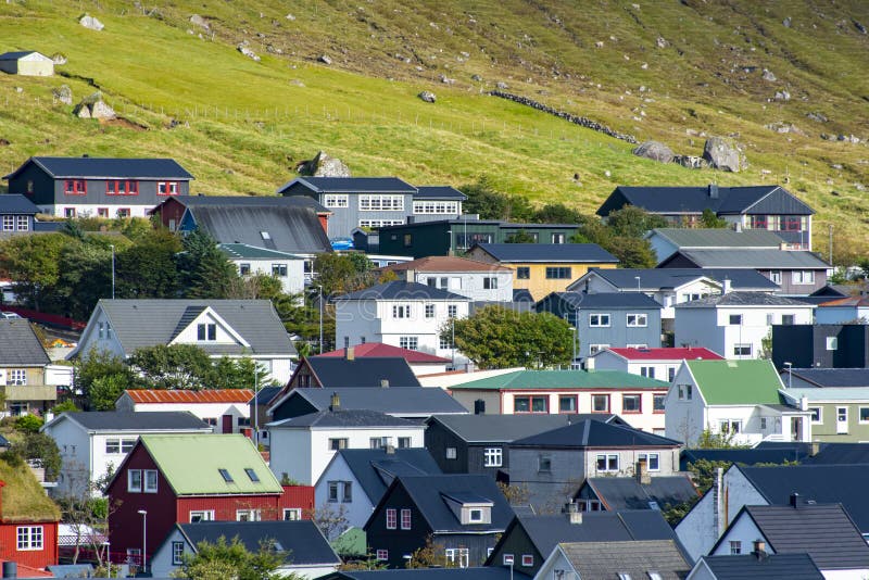 Town of Klaksvik stock image. Image of undefined, islands - 382570413