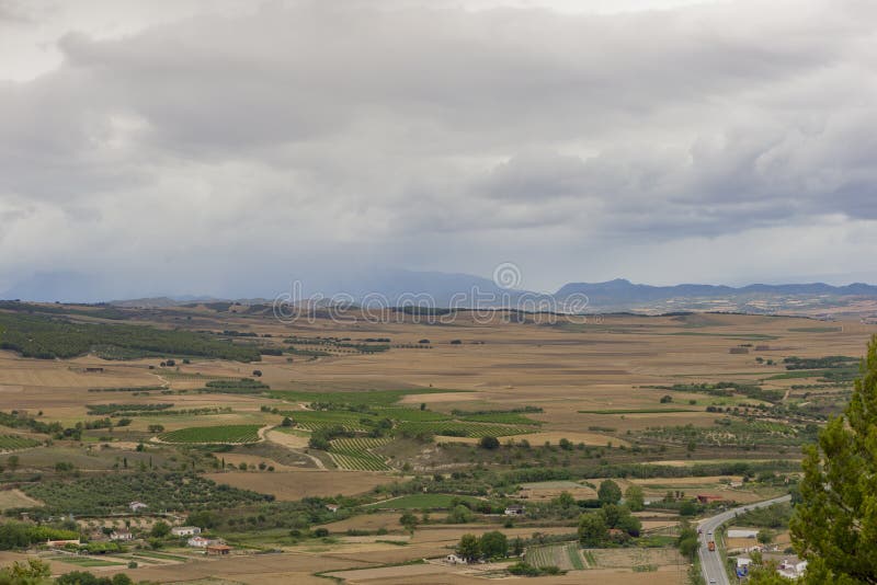 The town of Lerin stock image. Image of bench, pretty - 98805247