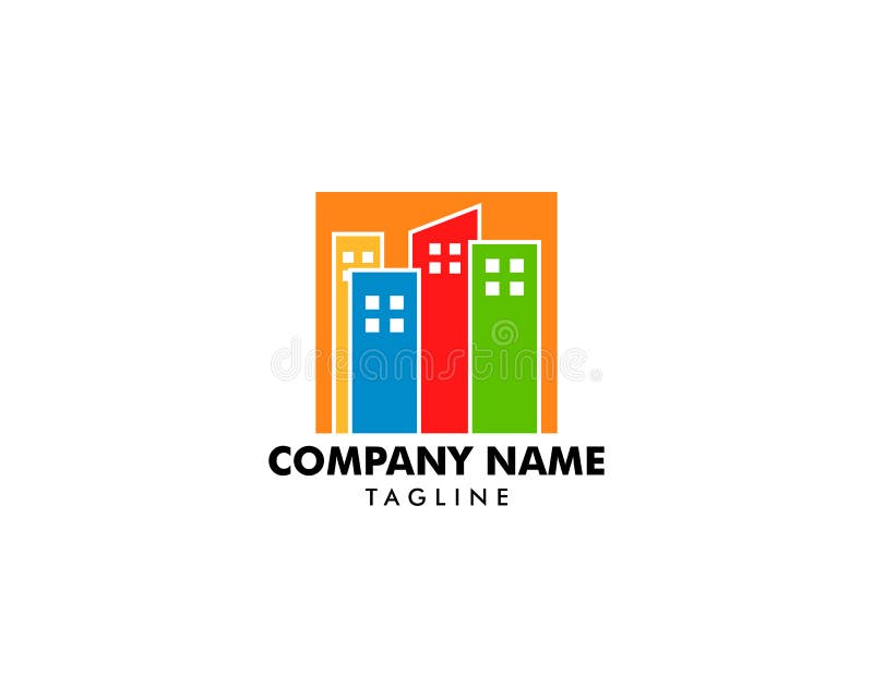 Town Logo Template Design stock vector. Illustration of apartment ...