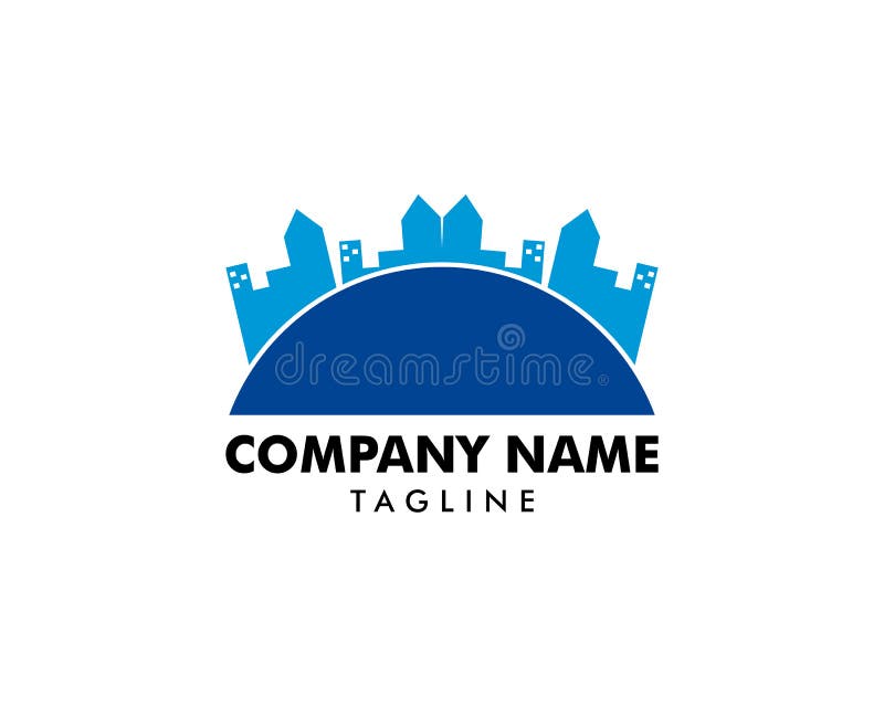 Town Logo Template Design Vector Stock Vector - Illustration of house ...