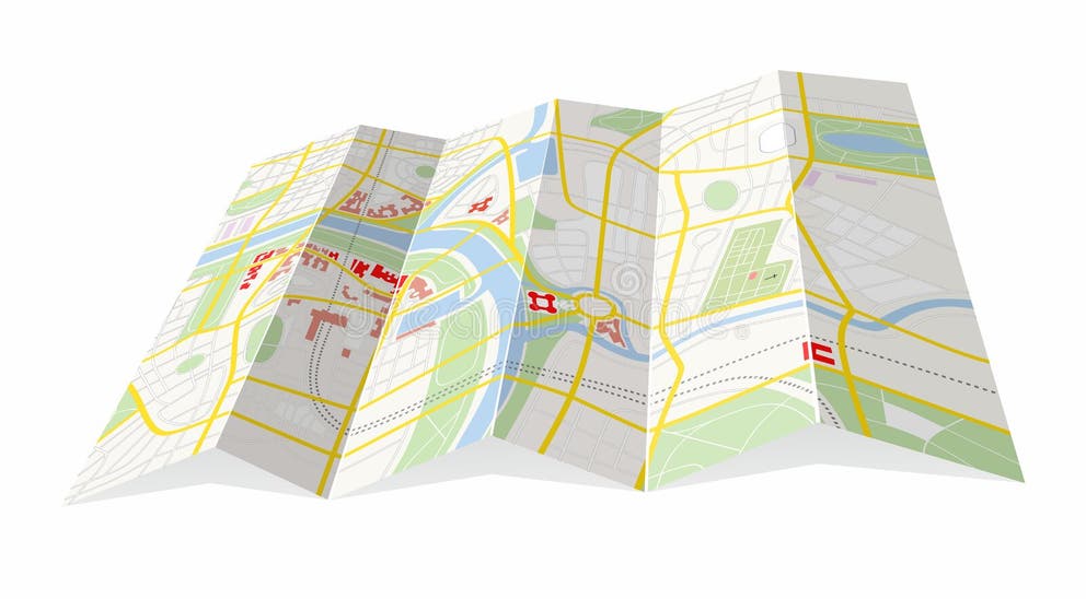 Folded Map Template Stock Illustrations – 1,786 Folded Map Template ...