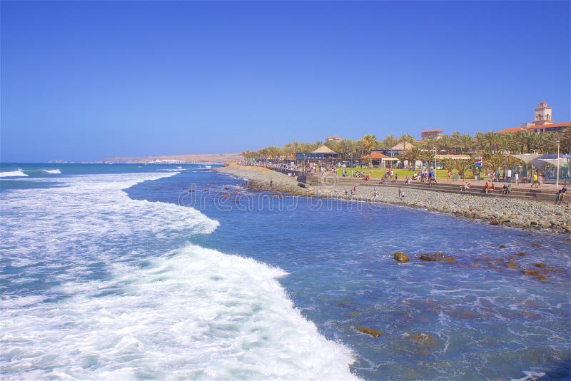 The Town of Maspalomas, Gran Canaria Editorial Photo - Image of gran ...