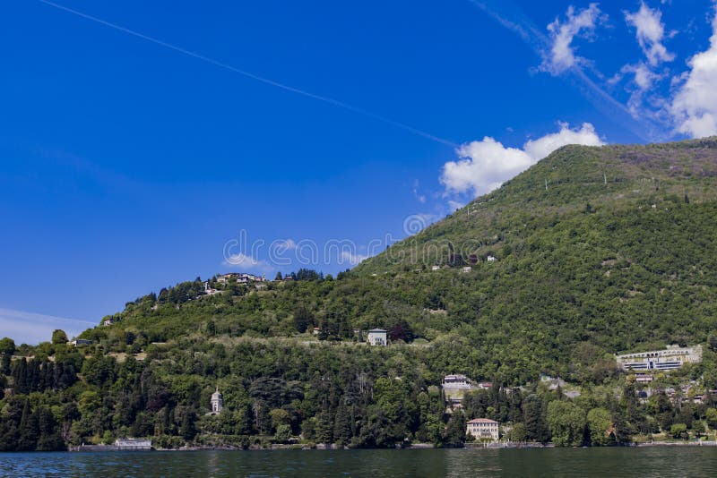 Town Moltrasio on Lake Como in Italy Stock Image - Image of mountain ...