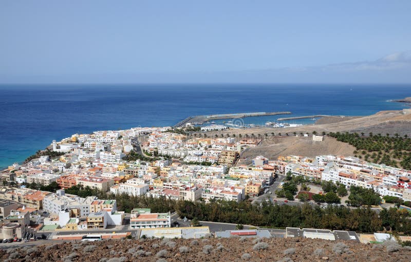 Town Morro Jable, Fuerteventura Stock Photo - Image of city, horizon ...