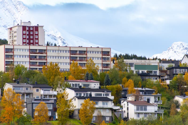 Town of Narvik stock photo. Image of landscape, beach - 385347546