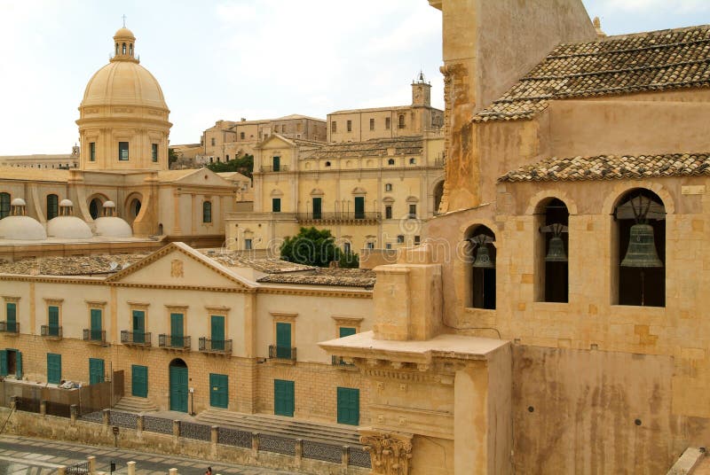 The town of Noto on Italy stock photo. Image of world - 48422032