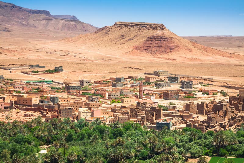 Town and Oasis of Tinerhir, Morocco Stock Photo - Image of exotic ...