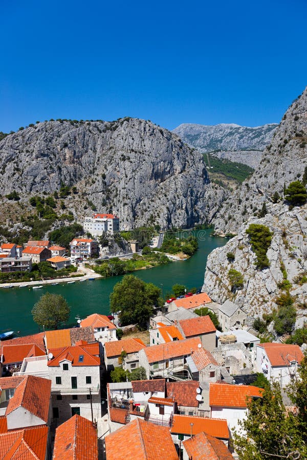 Town Omis in Croatia stock photo. Image of people, hotel - 19462290