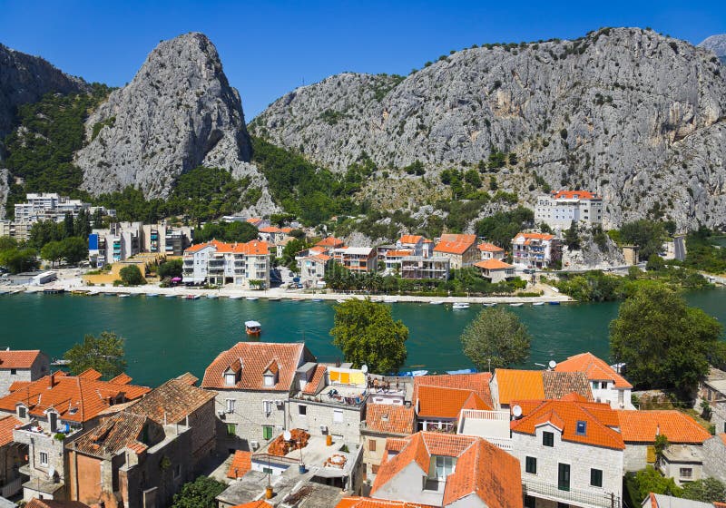 Town Omis in Croatia stock photo. Image of people, hotel - 19462290