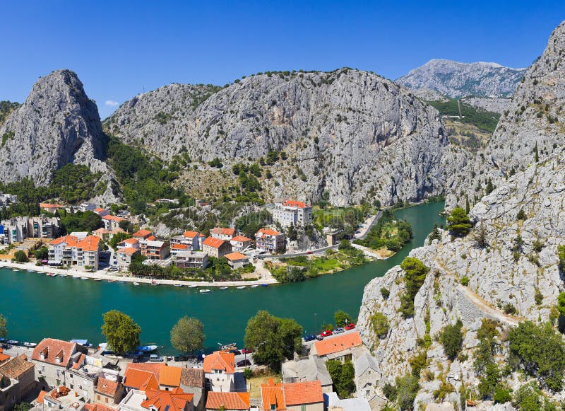 Town Omis in Croatia stock photo. Image of people, hotel - 19462290