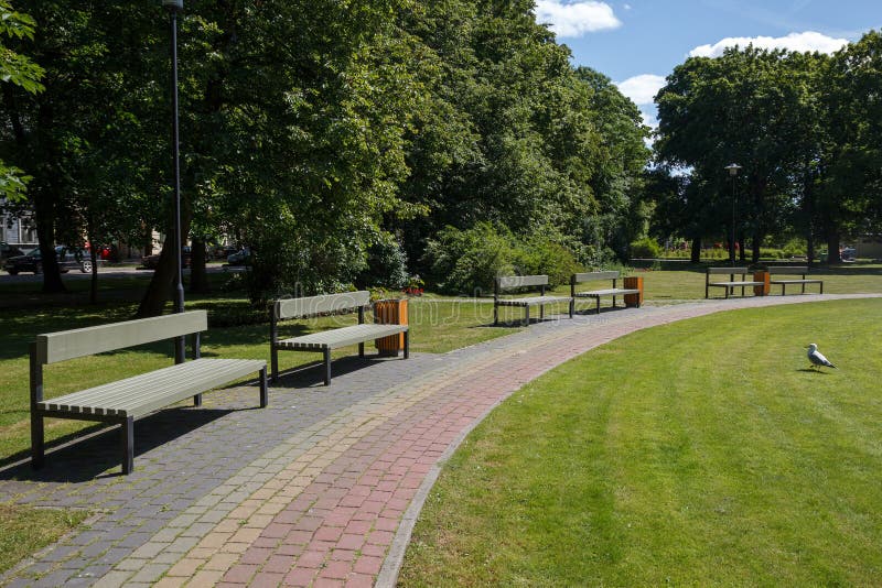 Town park stock photo. Image of pavement, footpath, outdoors - 31275094