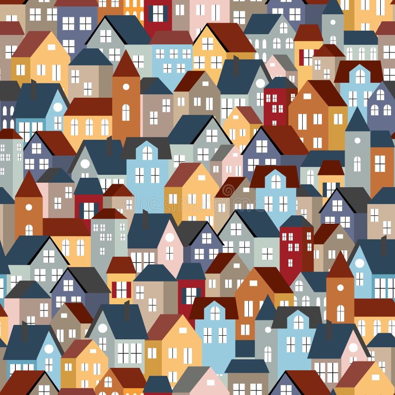 Town Pattern stock vector. Illustration of deskdrop - 264892154