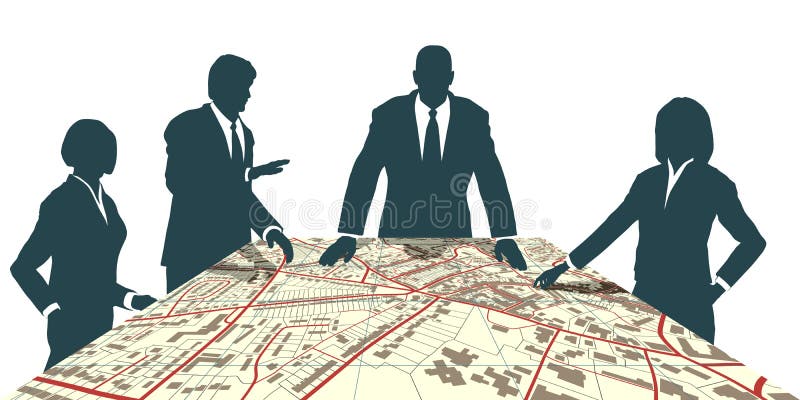 Town planners stock vector. Illustration of direction - 9384703