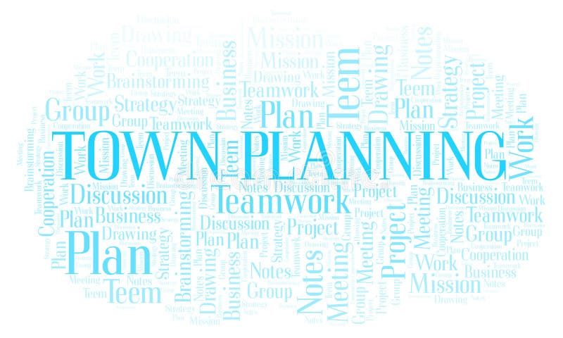 Town Planning word cloud. stock illustration. Illustration of cloud ...
