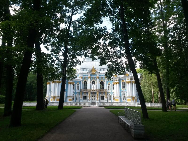 The town of Pushkin. editorial stock image. Image of building - 75043444
