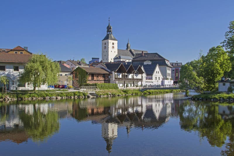 Town Regen in Lower Bavaria Stock Image - Image of church, flow: 121056773